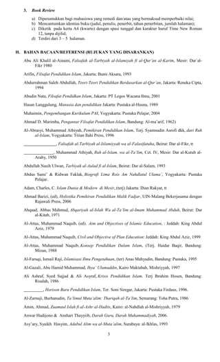 1. staid ki-ii (course outline/sap ilmu pendidikan islam) | PDF