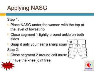 1. transfer of patient in SHOCK THE LIFE WRAP NASG GARMENT | PPT