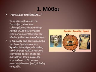 Το αμπέλι και το κρασί στην λαϊκή μας παράδοση | PPTX