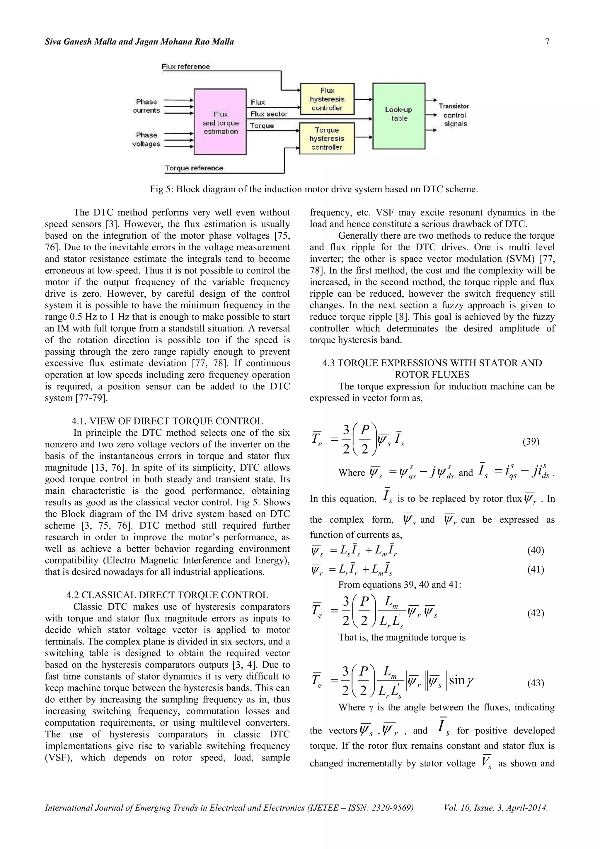 1 Direct Torque Control Of Induction Motor With Fuzzy Controller A Review Pdf