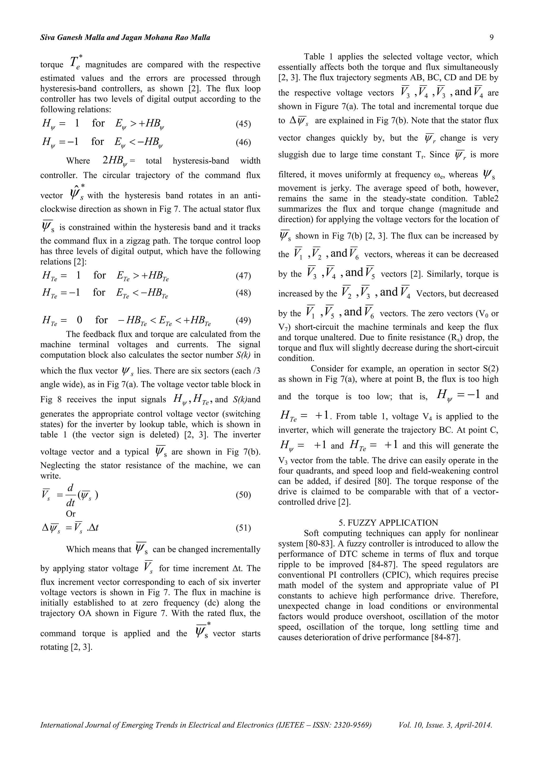1 Direct Torque Control Of Induction Motor With Fuzzy Controller A Review Pdf