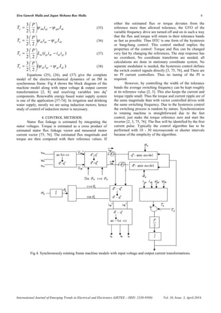 1. direct torque control of induction motor with fuzzy controller a review | PDF