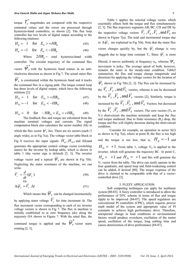 1. direct torque control of induction motor with fuzzy controller a review | PDF