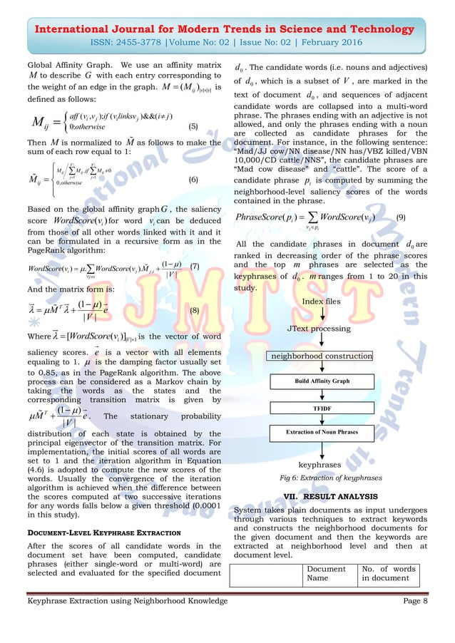 Keyphrase Extraction using Neighborhood Knowledge | PDF