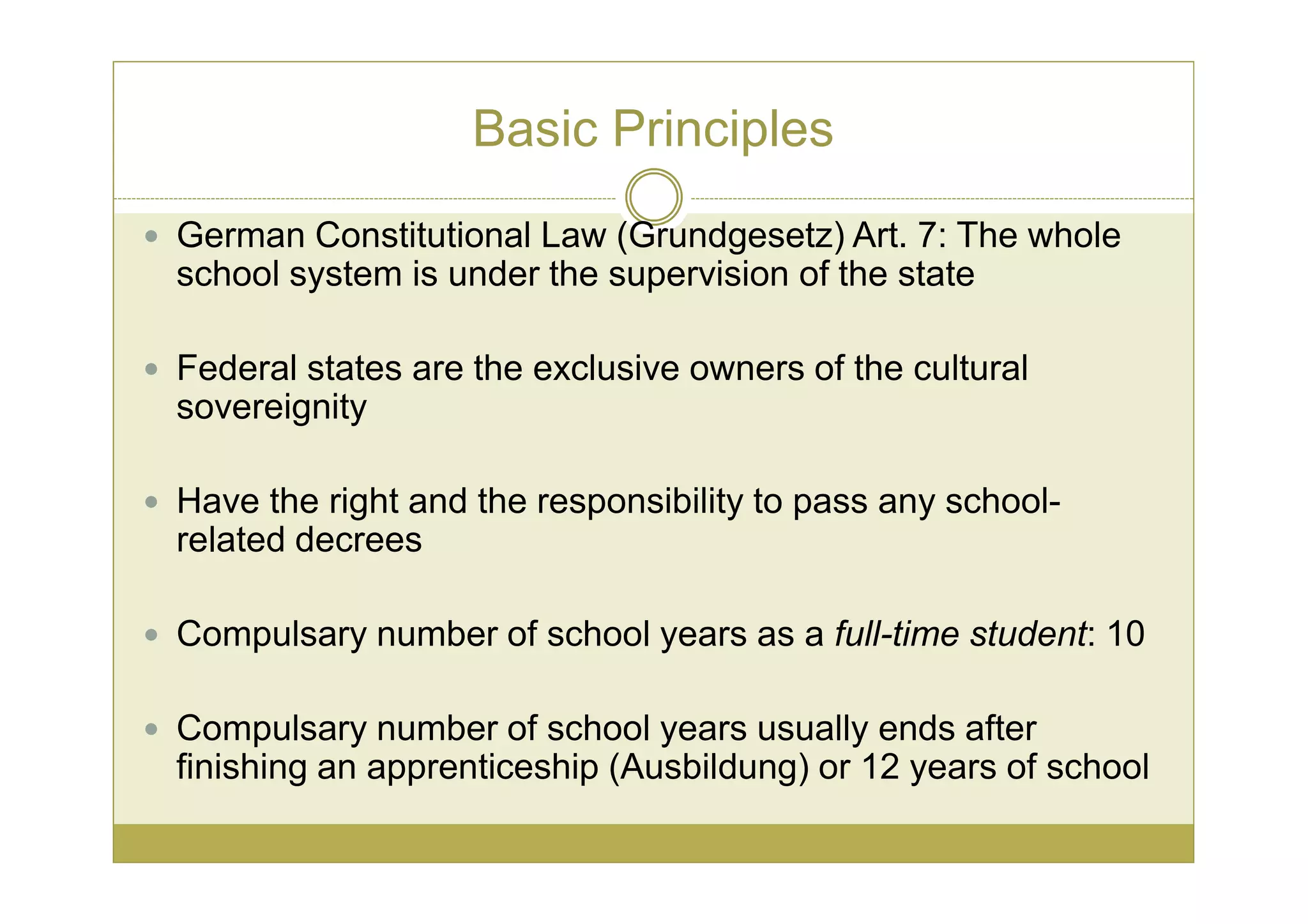 1.3.1 The German School System | PPT