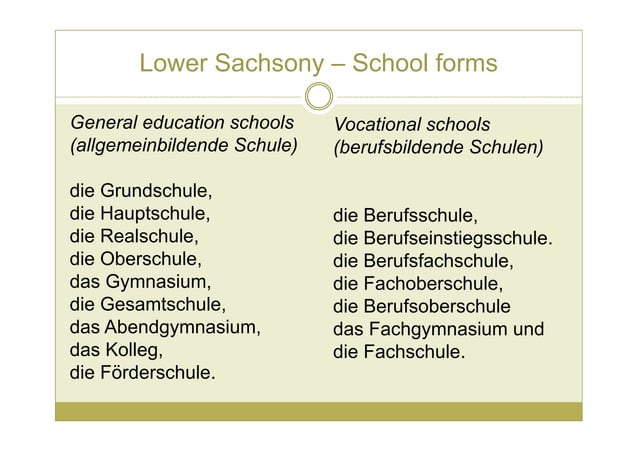 1.3.1 The German School System | PPT
