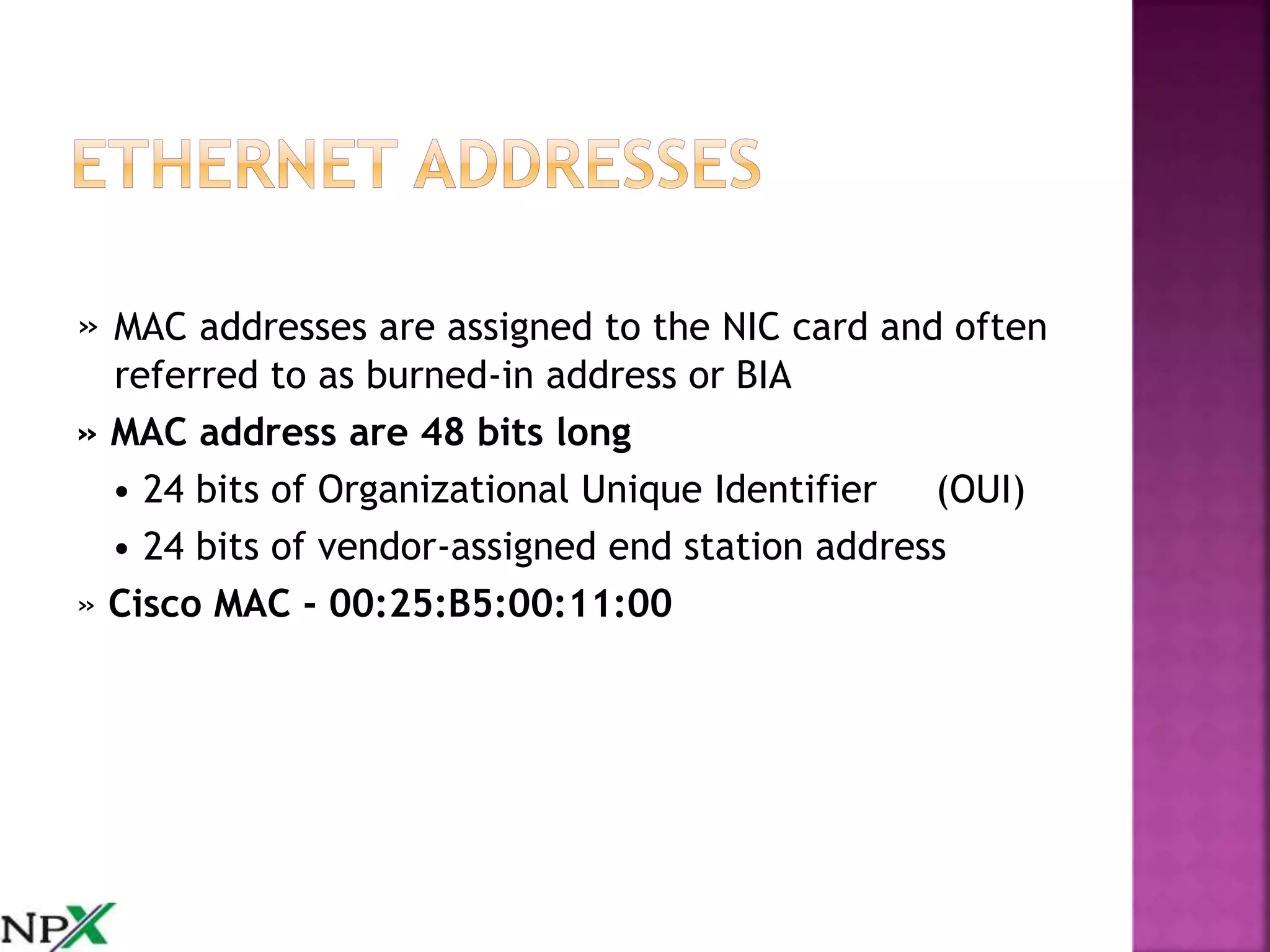 CCNA Data Center Ethernet Communication Standards | PPTX