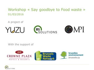 Introduction "Saying Goodbye to Food Waste: Is It Possible?" | PPTX