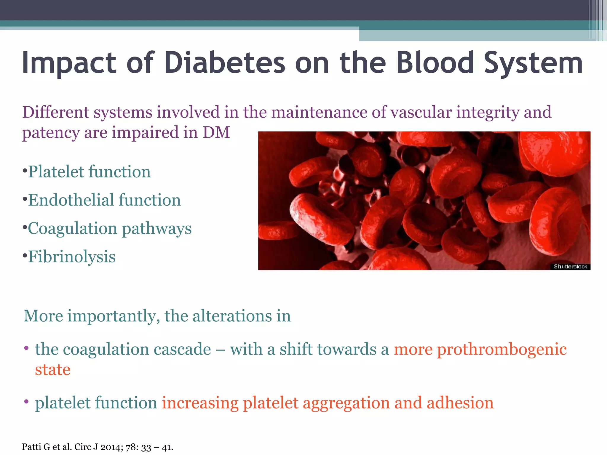 Diabetes and Platelet reactivity | PPT