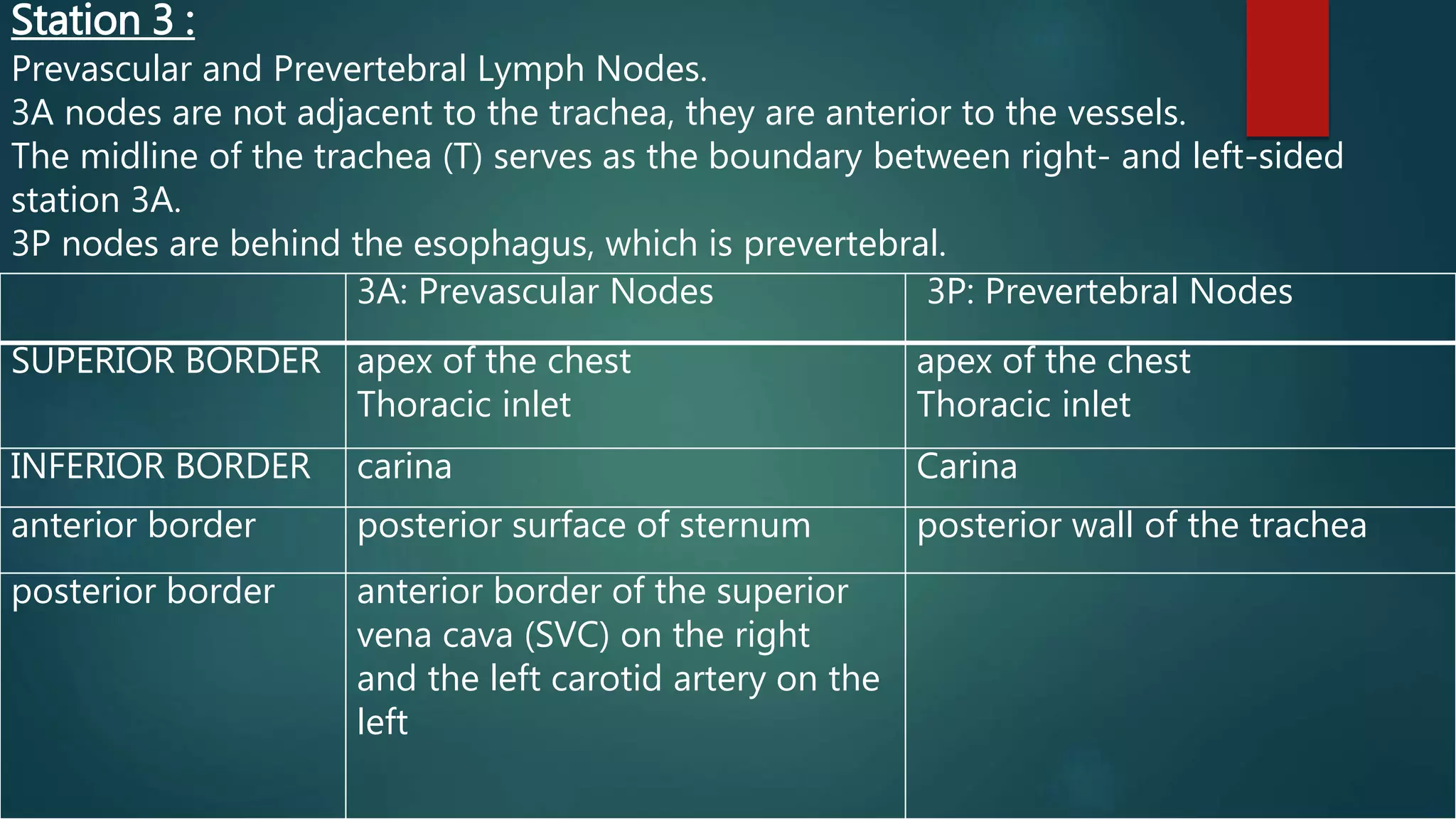 radiological anatomy of thoracic lymph nodes | PPTX