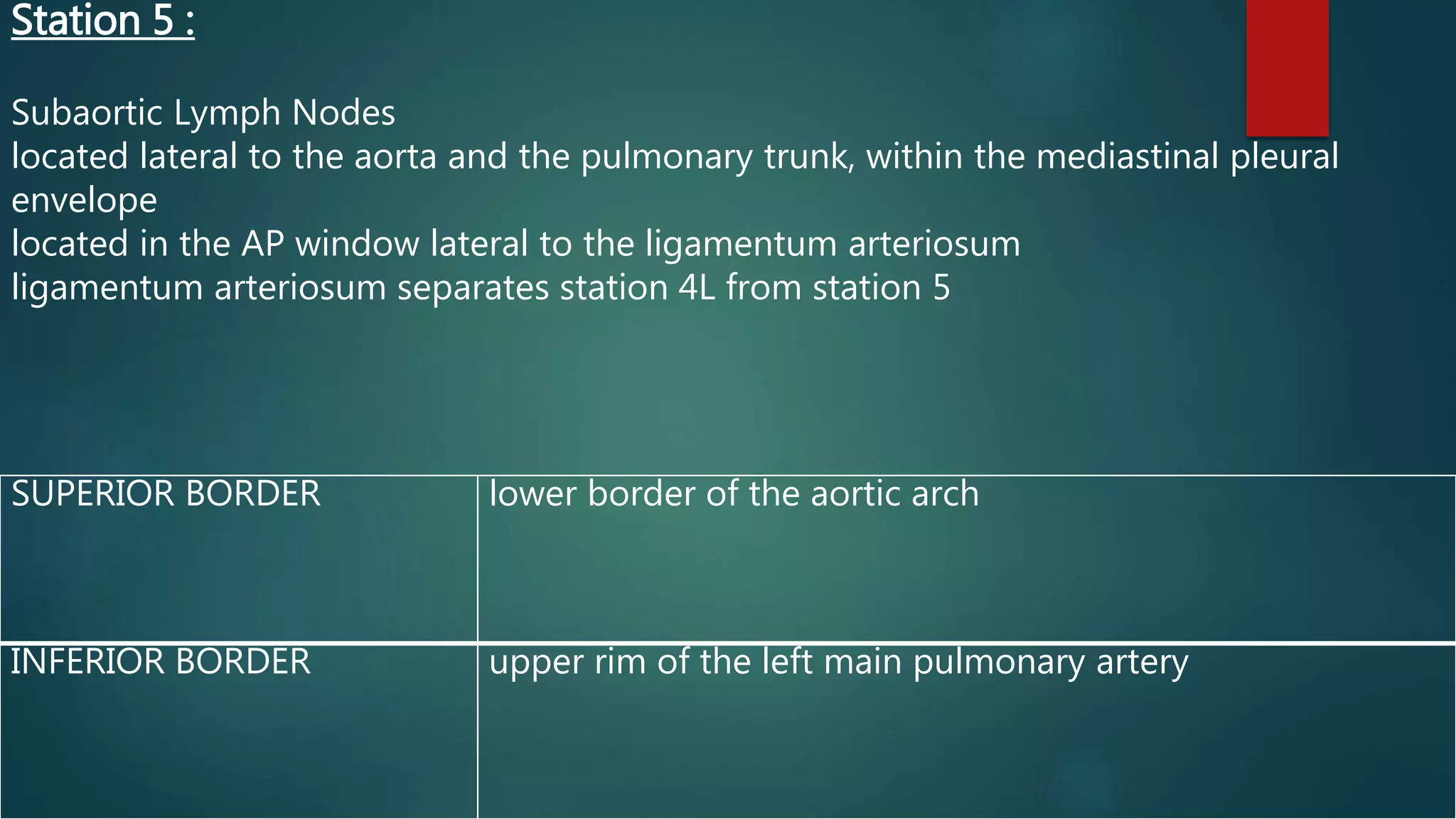 radiological anatomy of thoracic lymph nodes | PPTX