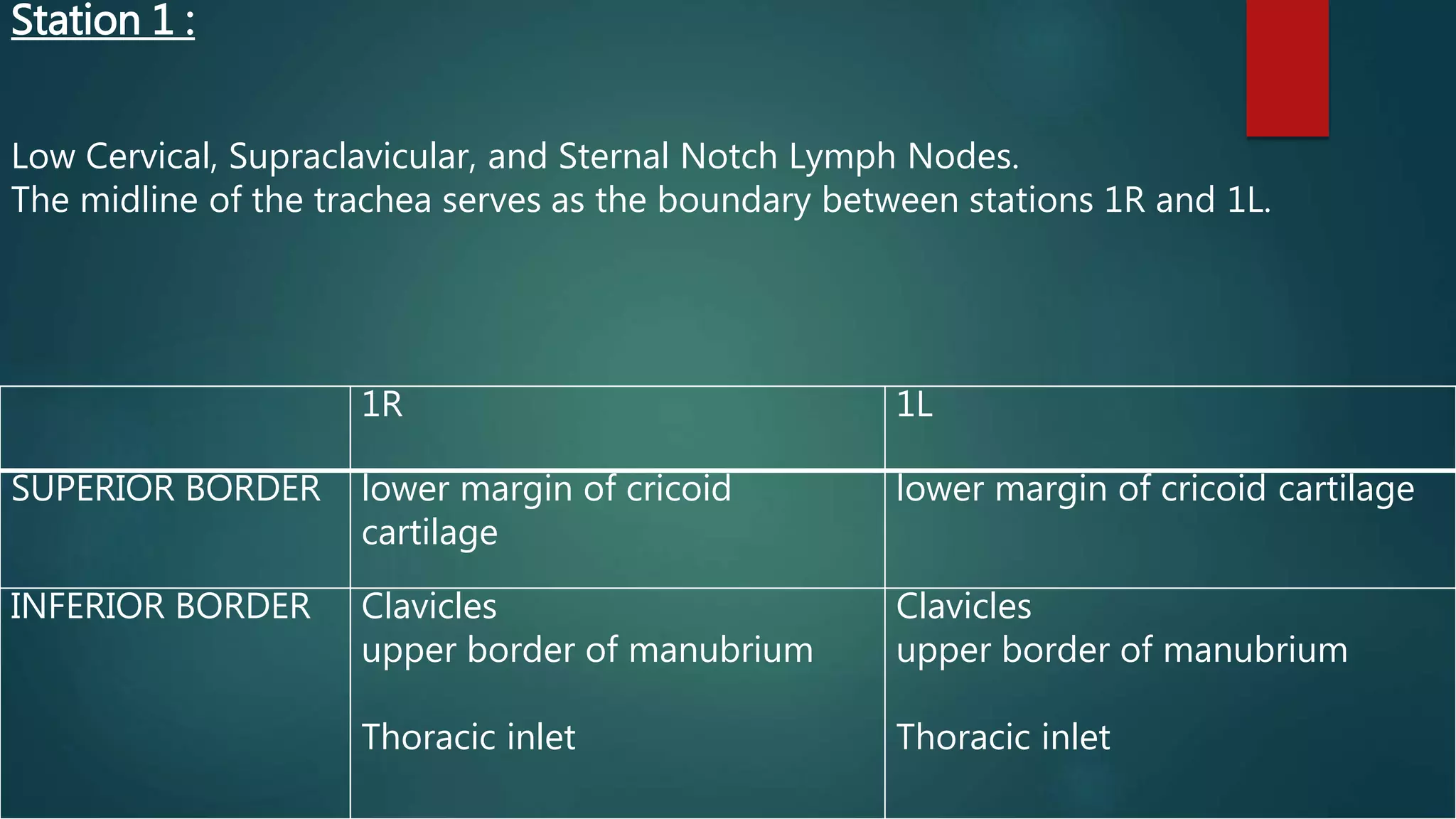 radiological anatomy of thoracic lymph nodes | PPTX