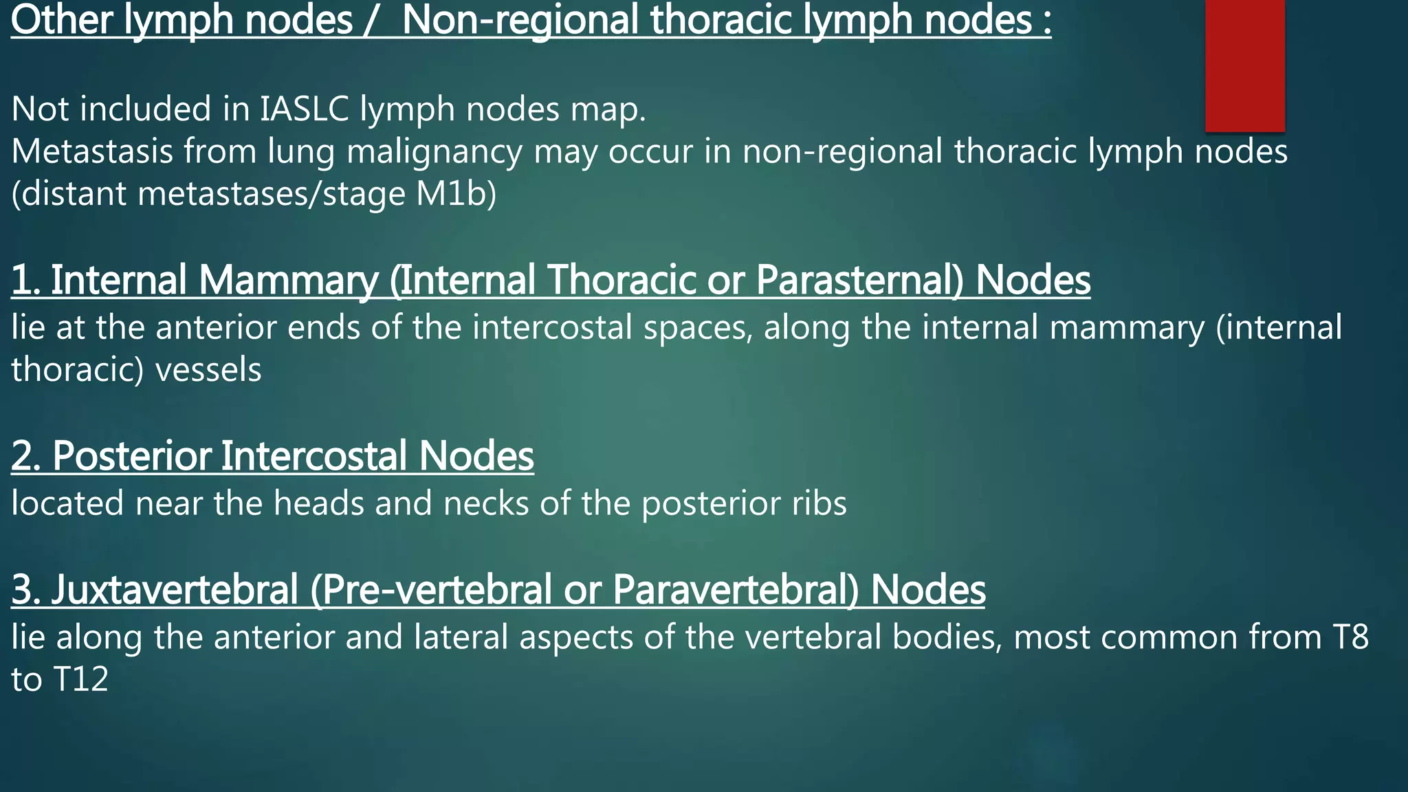 radiological anatomy of thoracic lymph nodes | PPTX
