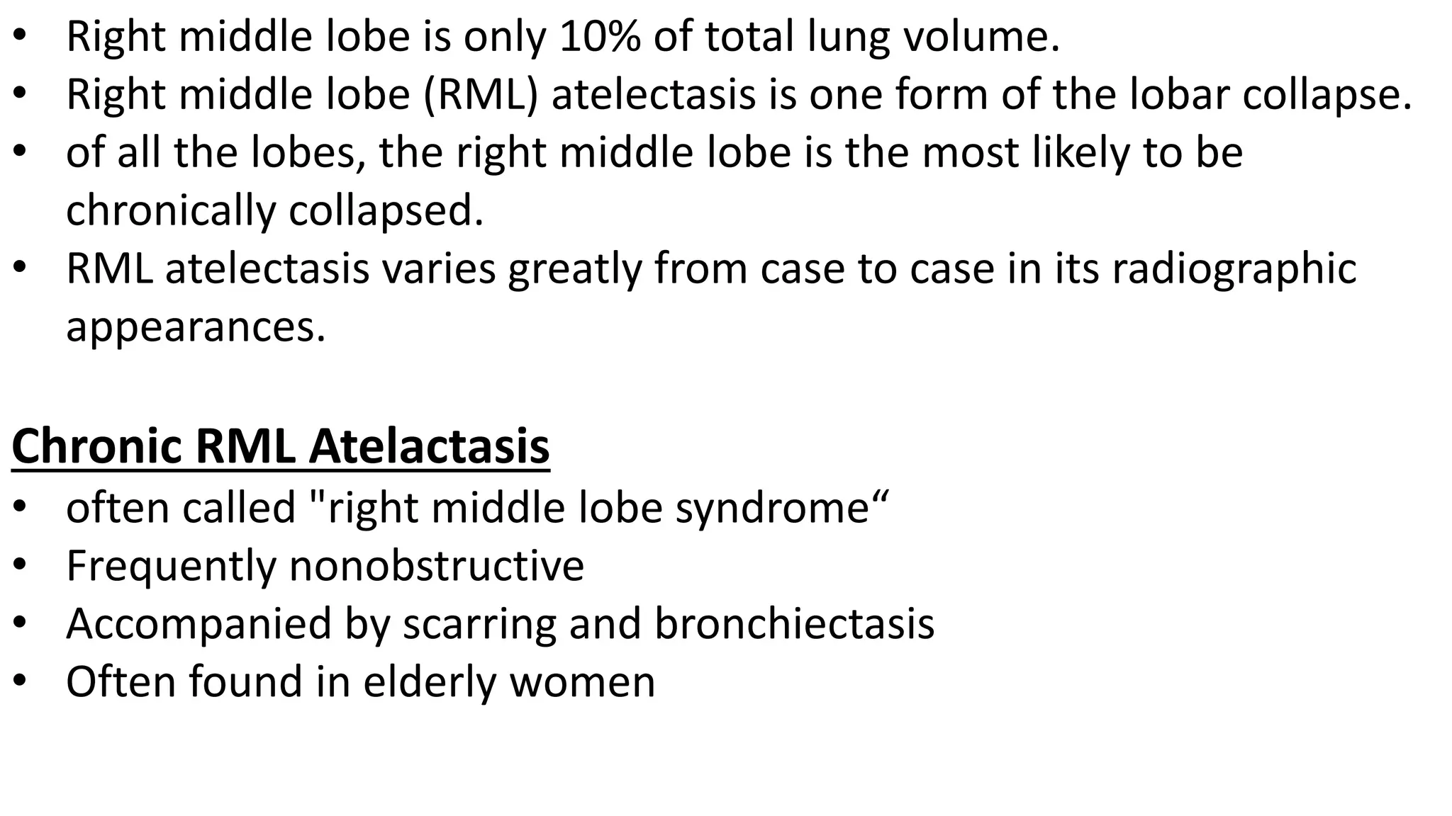 right middle lobe collapse | PPTX