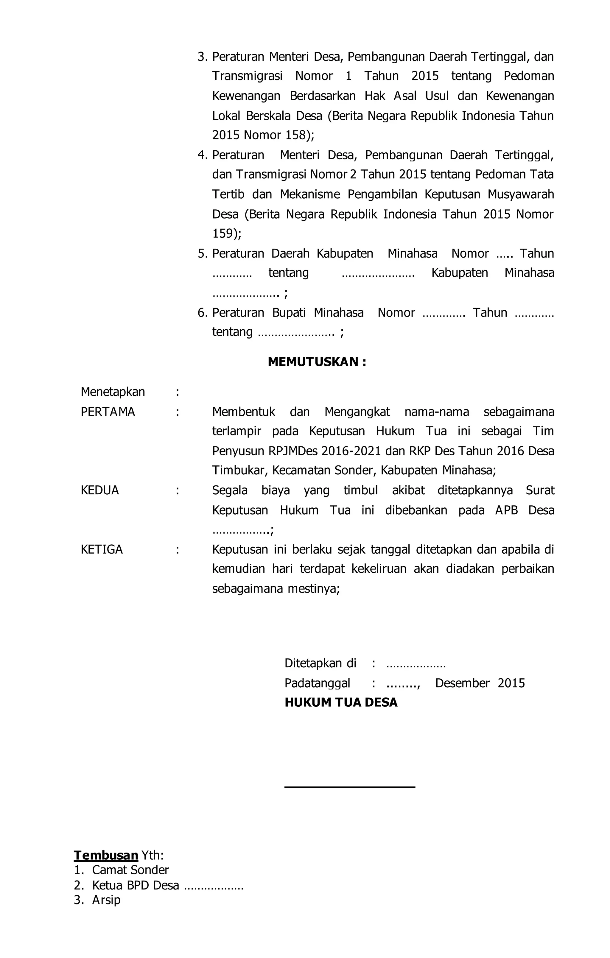 1. sk tim penyusun rpjm des | DOCX