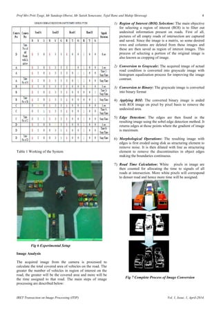 1. control of real time traffic with the help of image processing | PDF ...