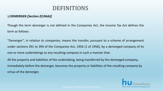 Accounting and Income Tax Aspects - Demerger | PPTX