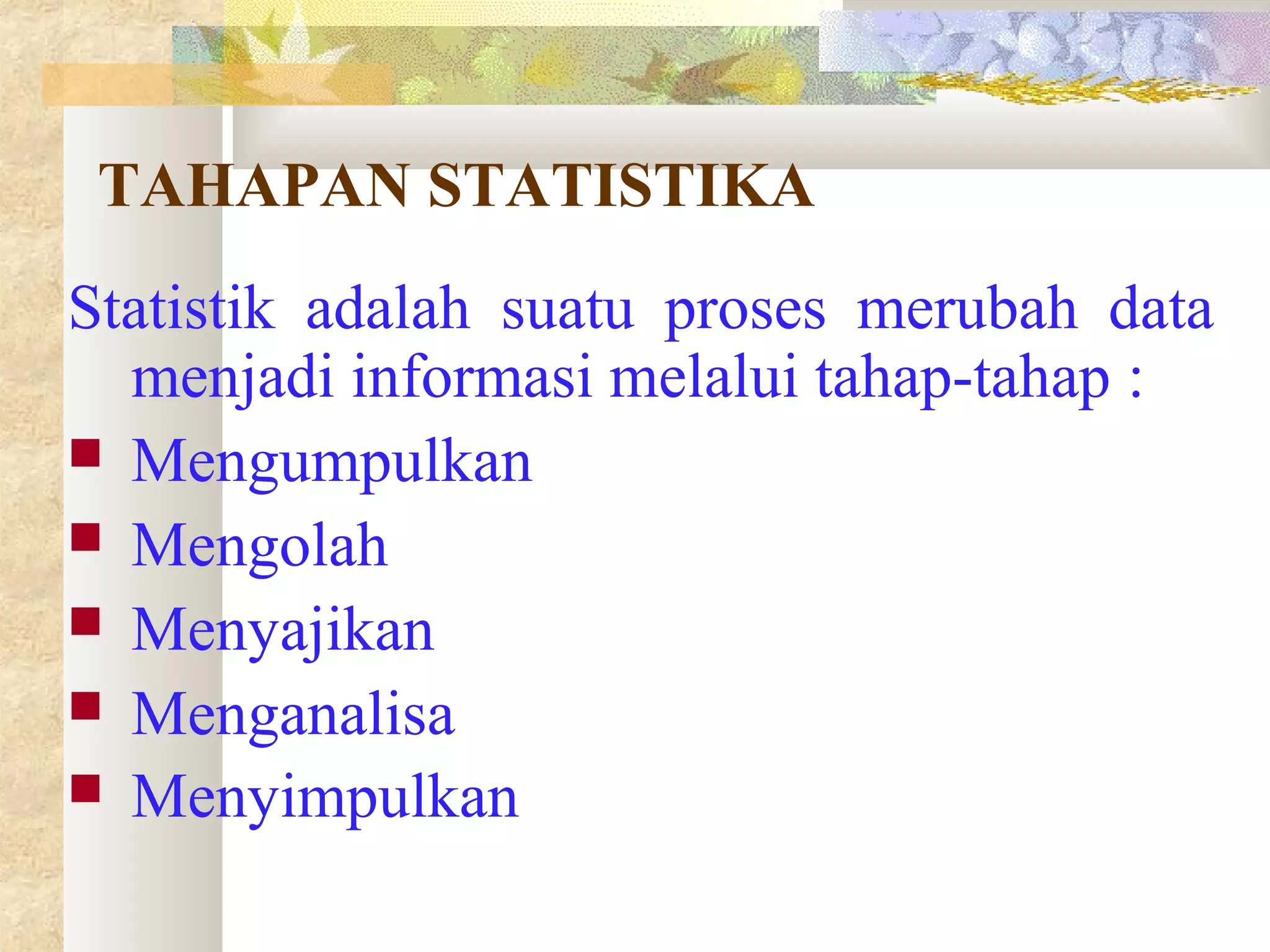1. konsep dasar statistik | PPT