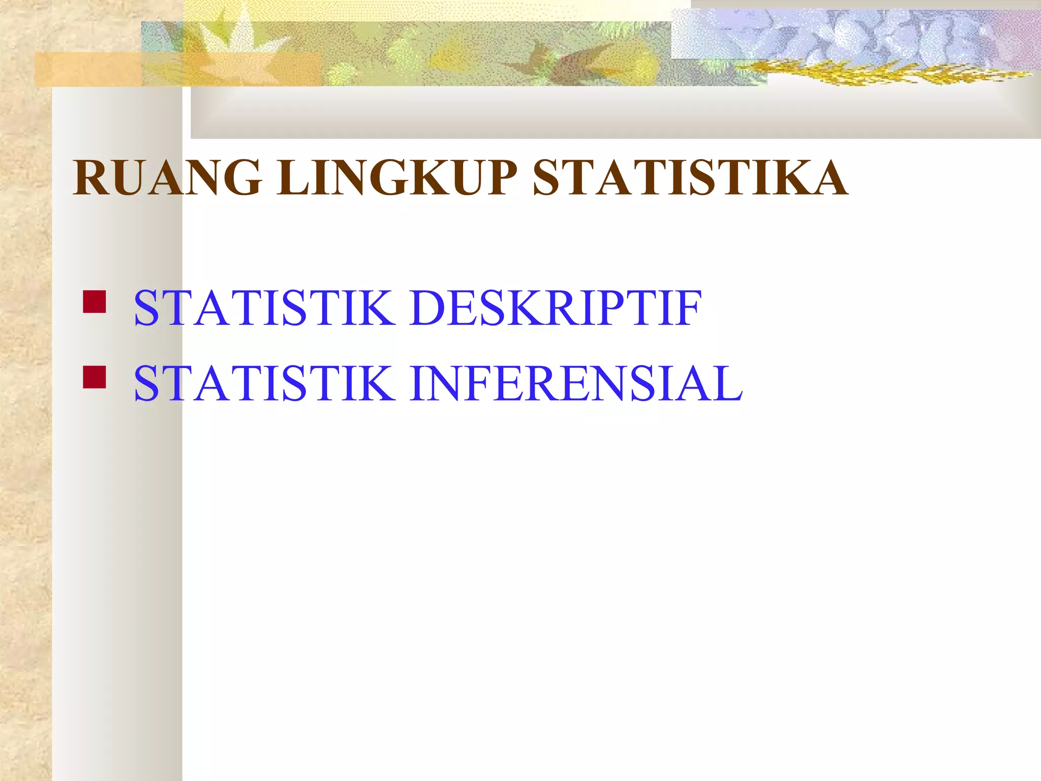 1. konsep dasar statistik | PPT