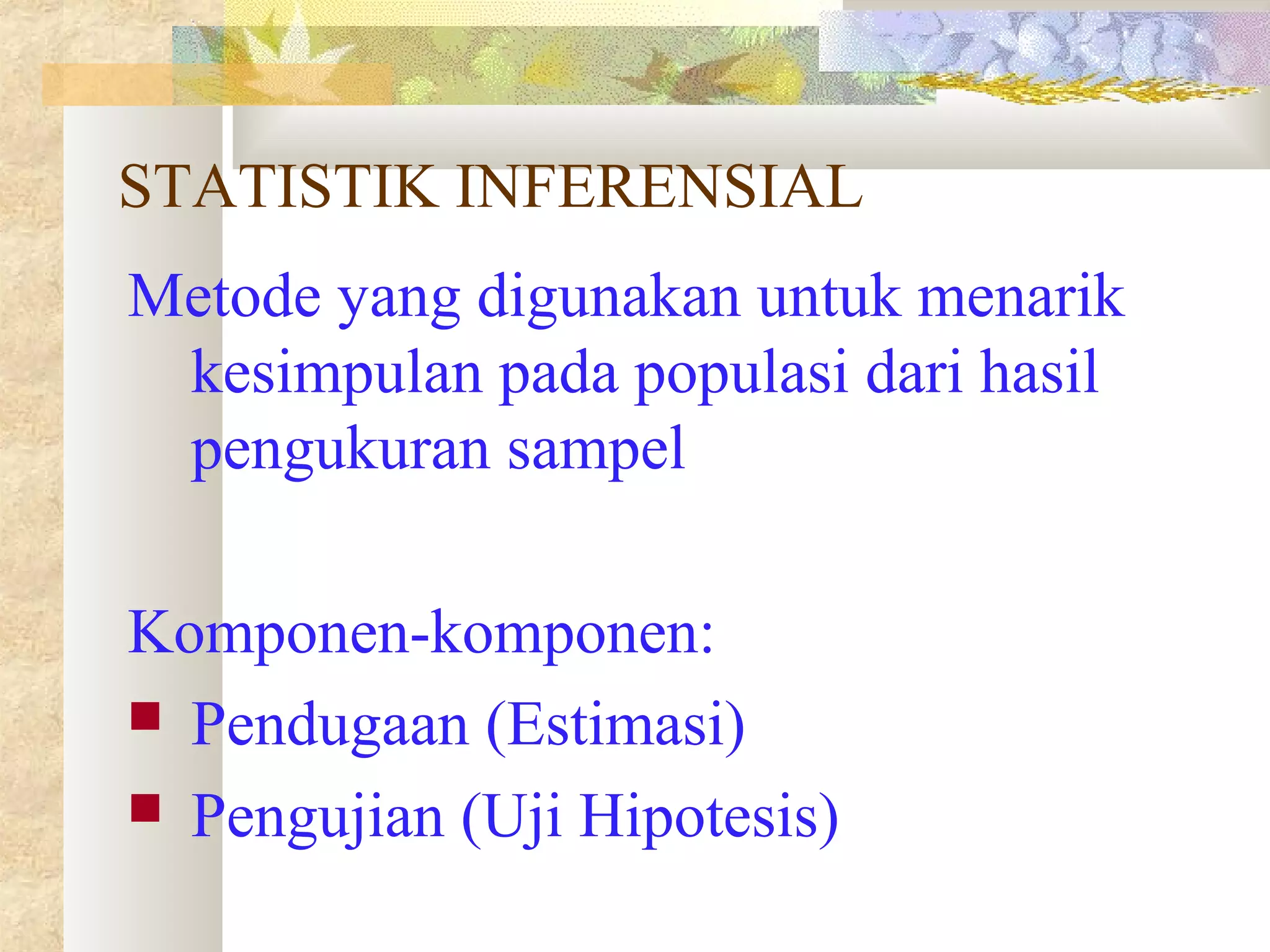 1. konsep dasar statistik | PPT