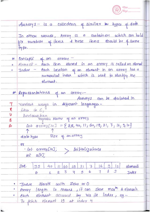 Data Structure Notes Part-1 | PDF