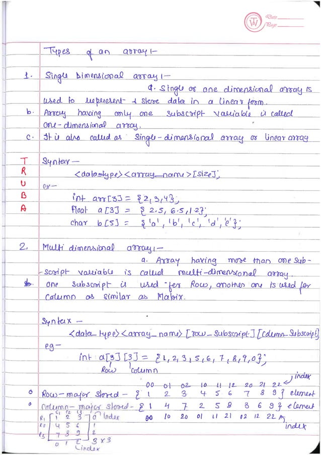 Data Structure Notes Part-1 | PDF