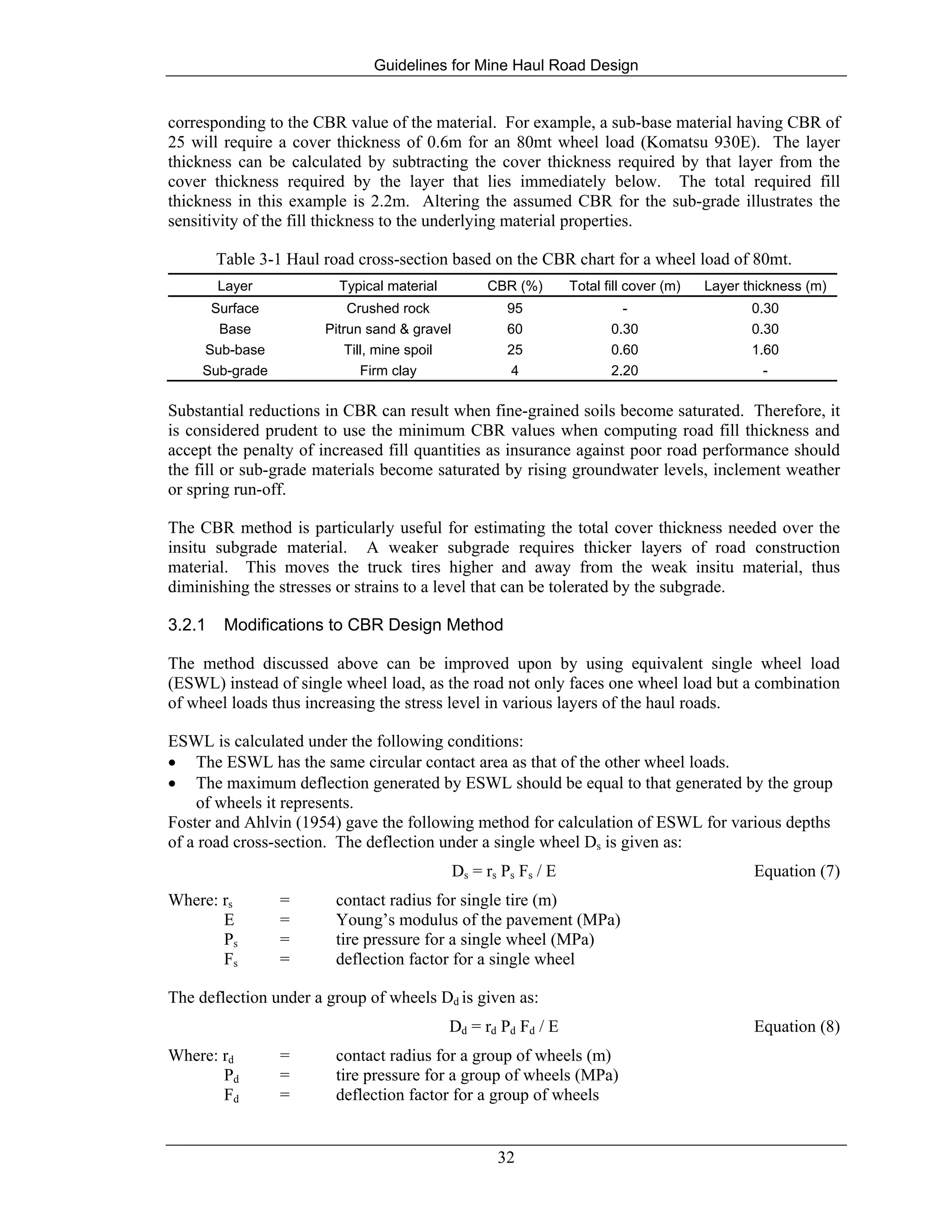 GUIDELINES FOR MINE HAUL ROAD DESIGN - 2001 | PDF