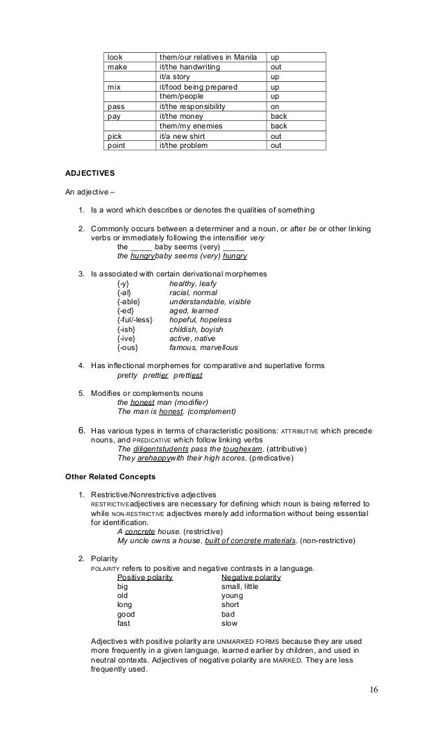 Structure of English (1 of 16)