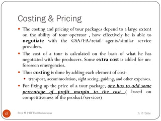 Tour Operations Management. | PDF