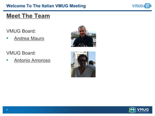VMUG.IT Meeting Napoli - Opening | PPT