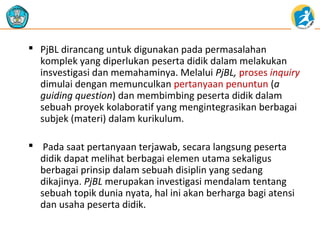 1.3 c konsep model pembelajaran PjBL | PPT