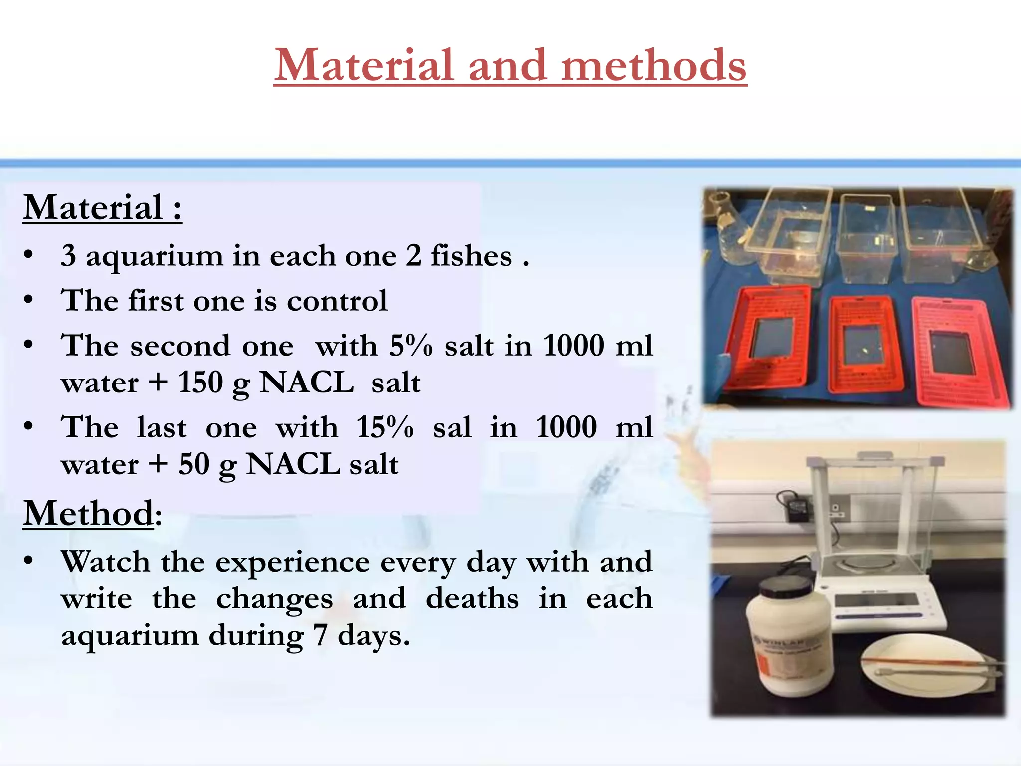 Salinity effect on freshwater fishes | PPTX