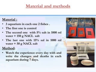 Salinity effect on freshwater fishes | PPTX | Fish and Aquariums | Pets