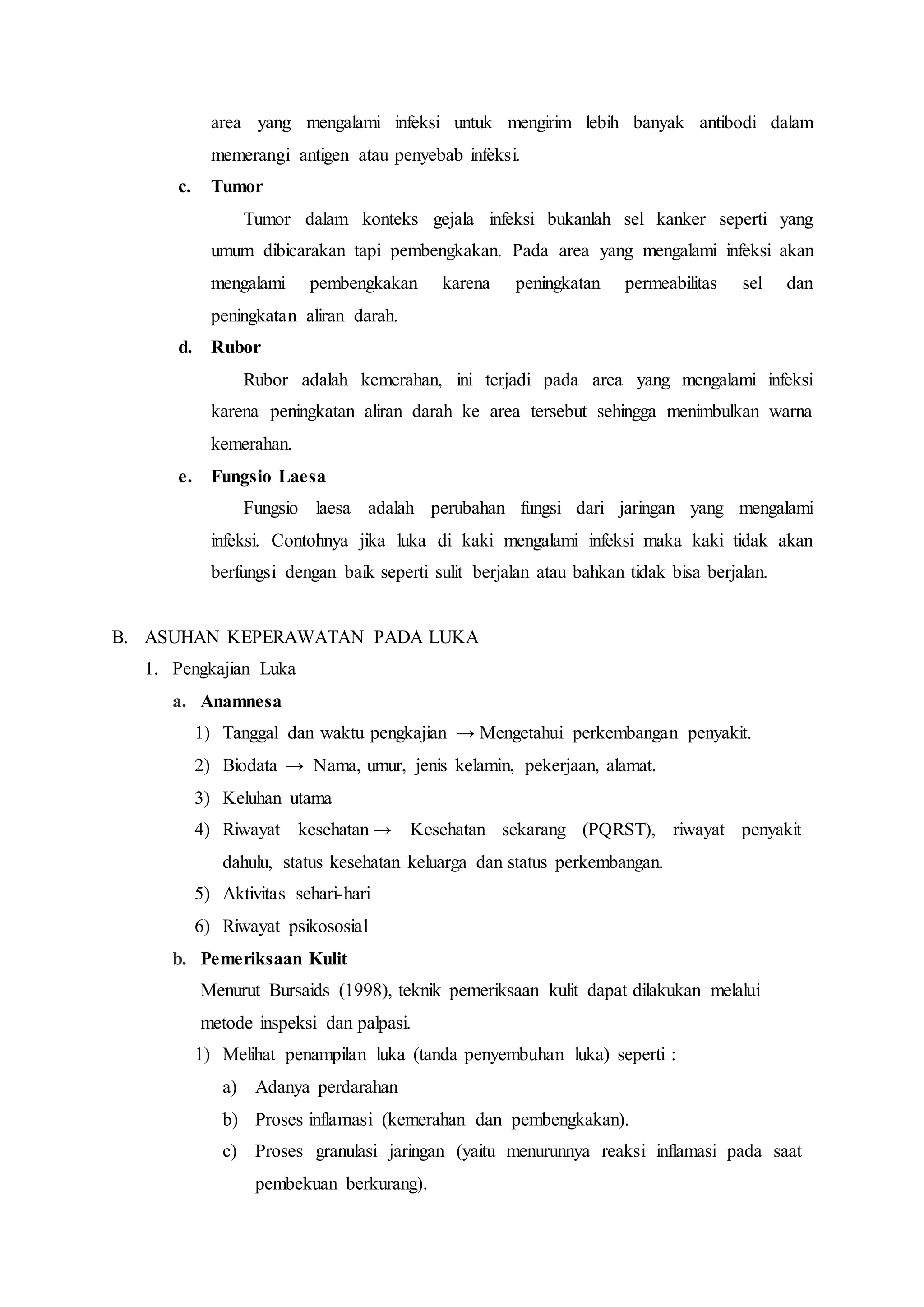 Konsep Luka dan Asuhan Keperawatan pada Luka | DOCX