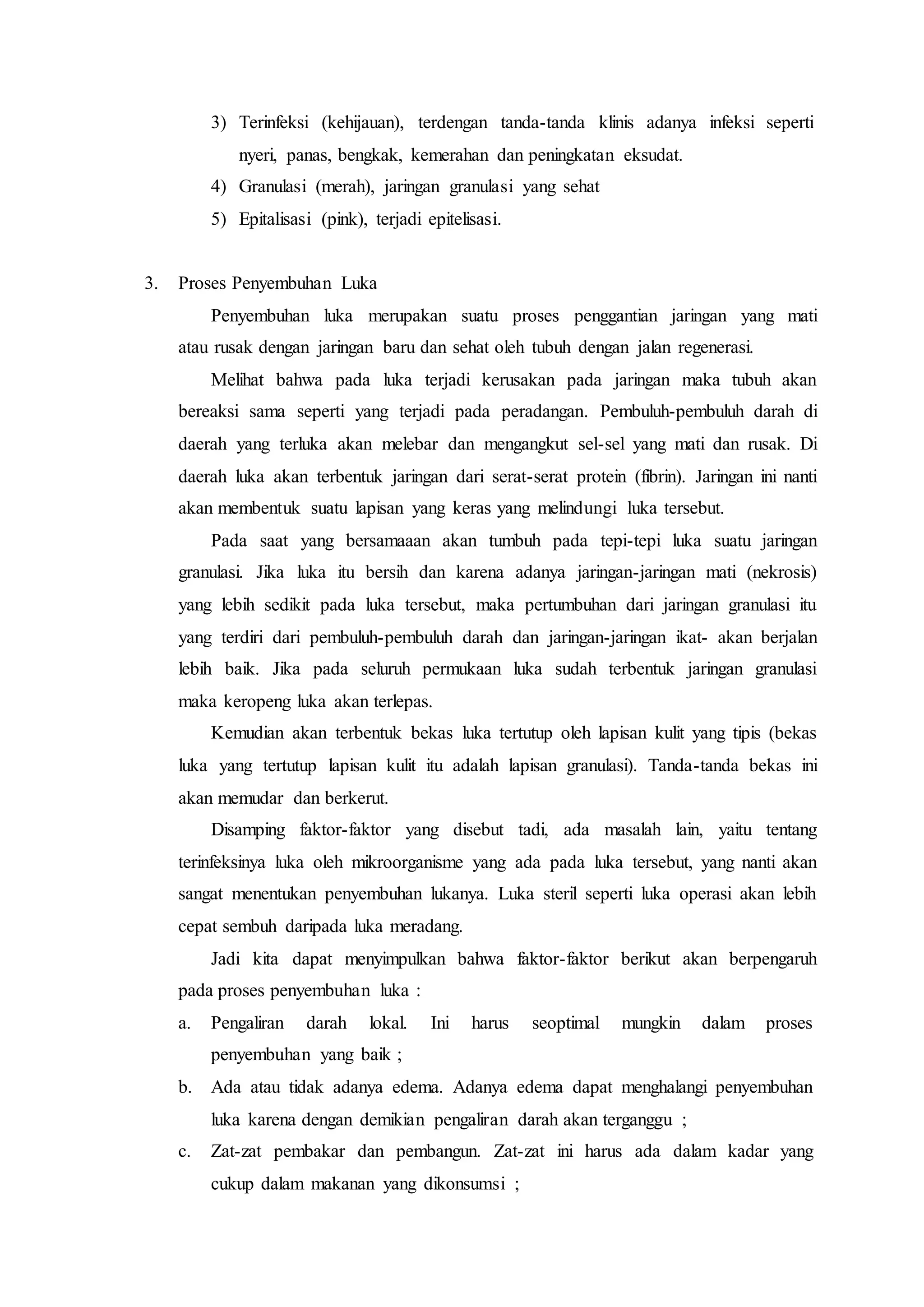 Konsep Luka dan Asuhan Keperawatan pada Luka | DOCX