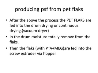 PET RECYCLED IN TO TEXTILE MATERIAL | PPTX