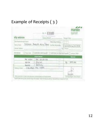 EXAMPLES OF FORMS AND RECEIPTS | PDF