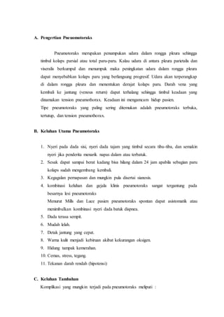 Asuhan Keperawatan pneumuthorax | PDF