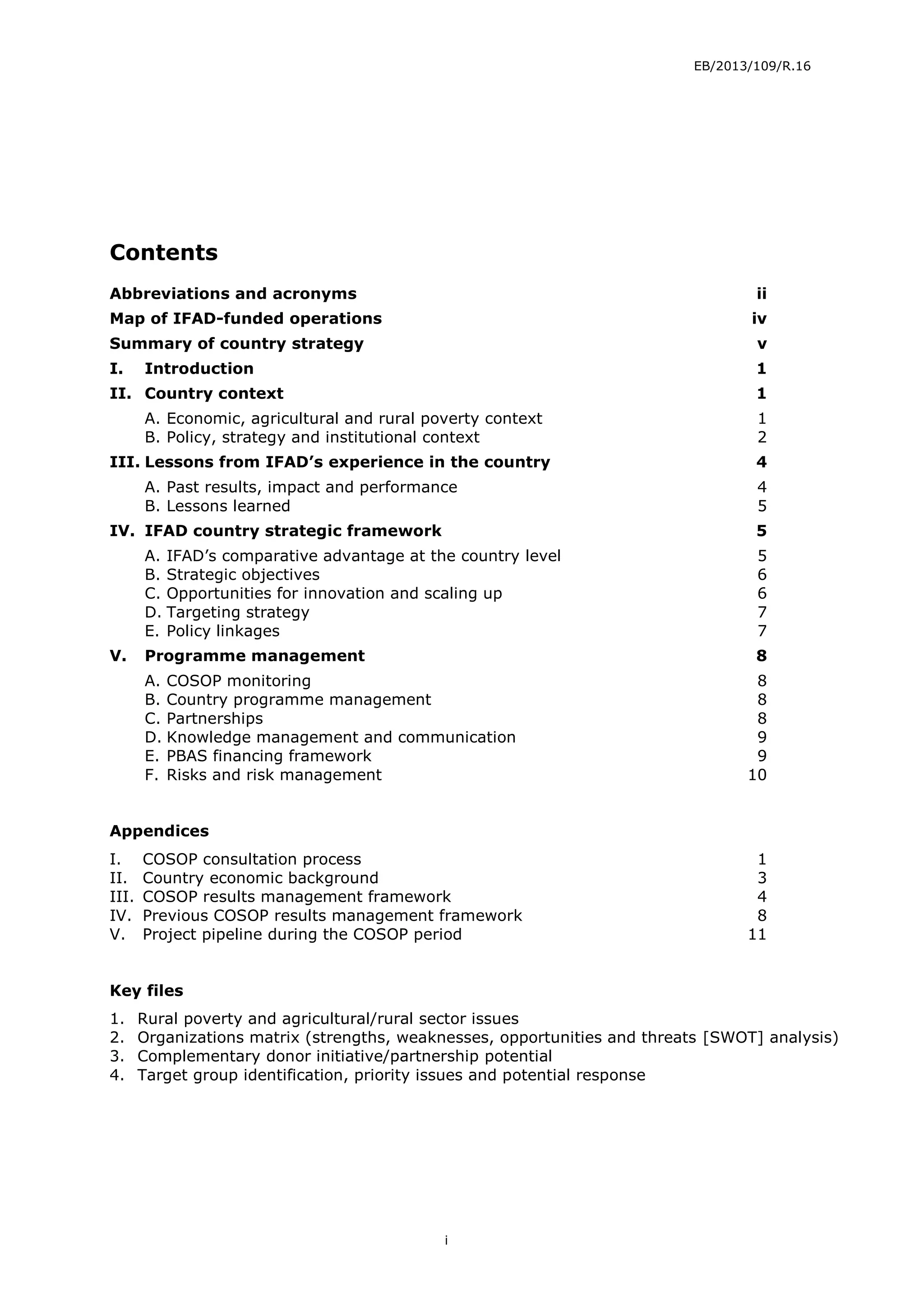 1. COSOP 2013-2018 | PDF