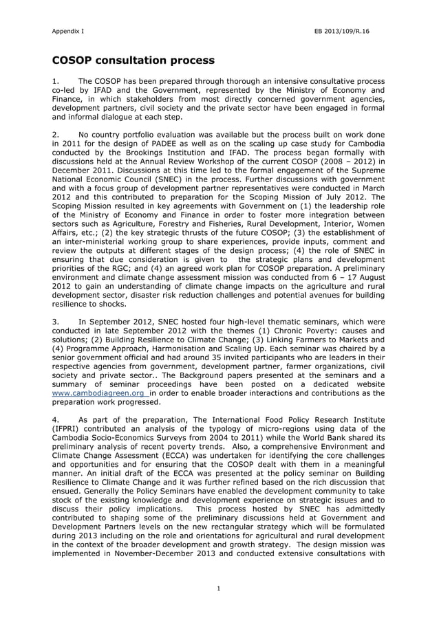 1. COSOP 2013-2018 | PDF