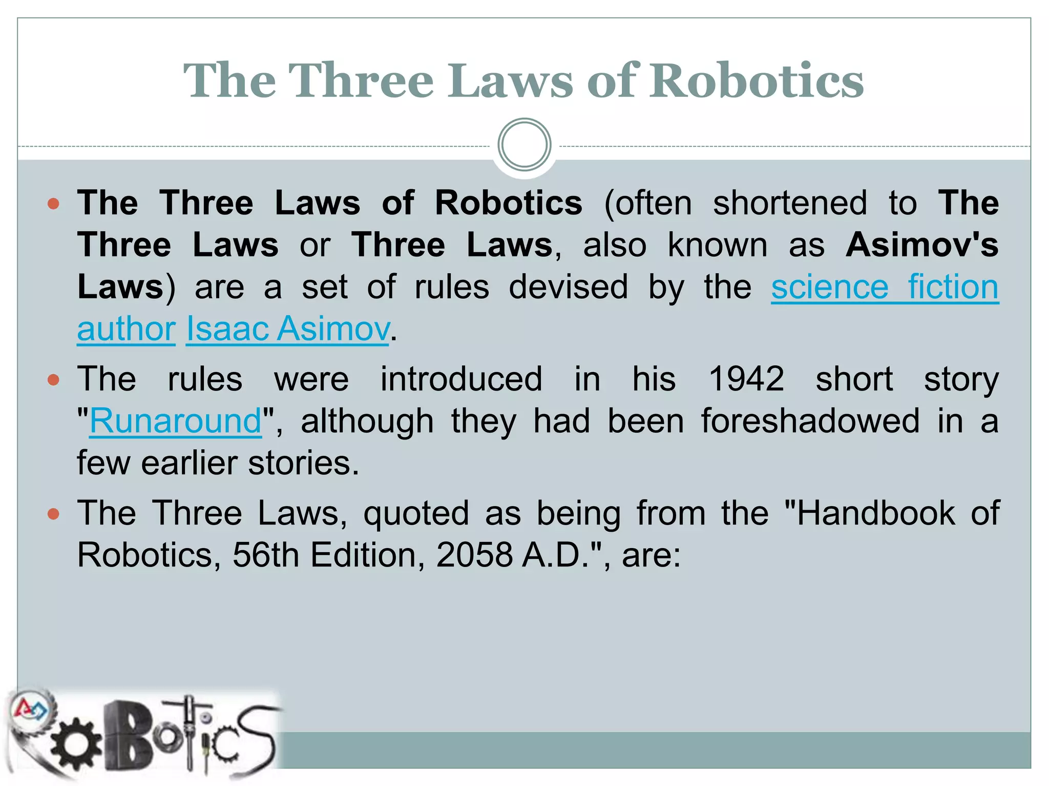 1. introduction to robot | PPTX