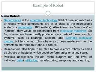 1. introduction to robot | PPTX