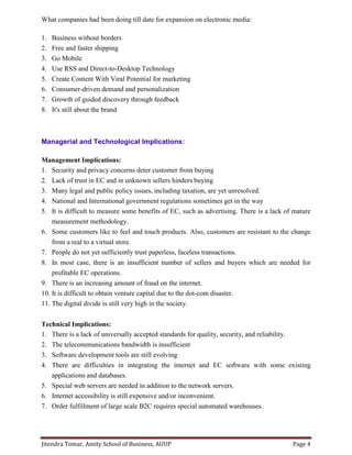 1. introduction e business management | PDF