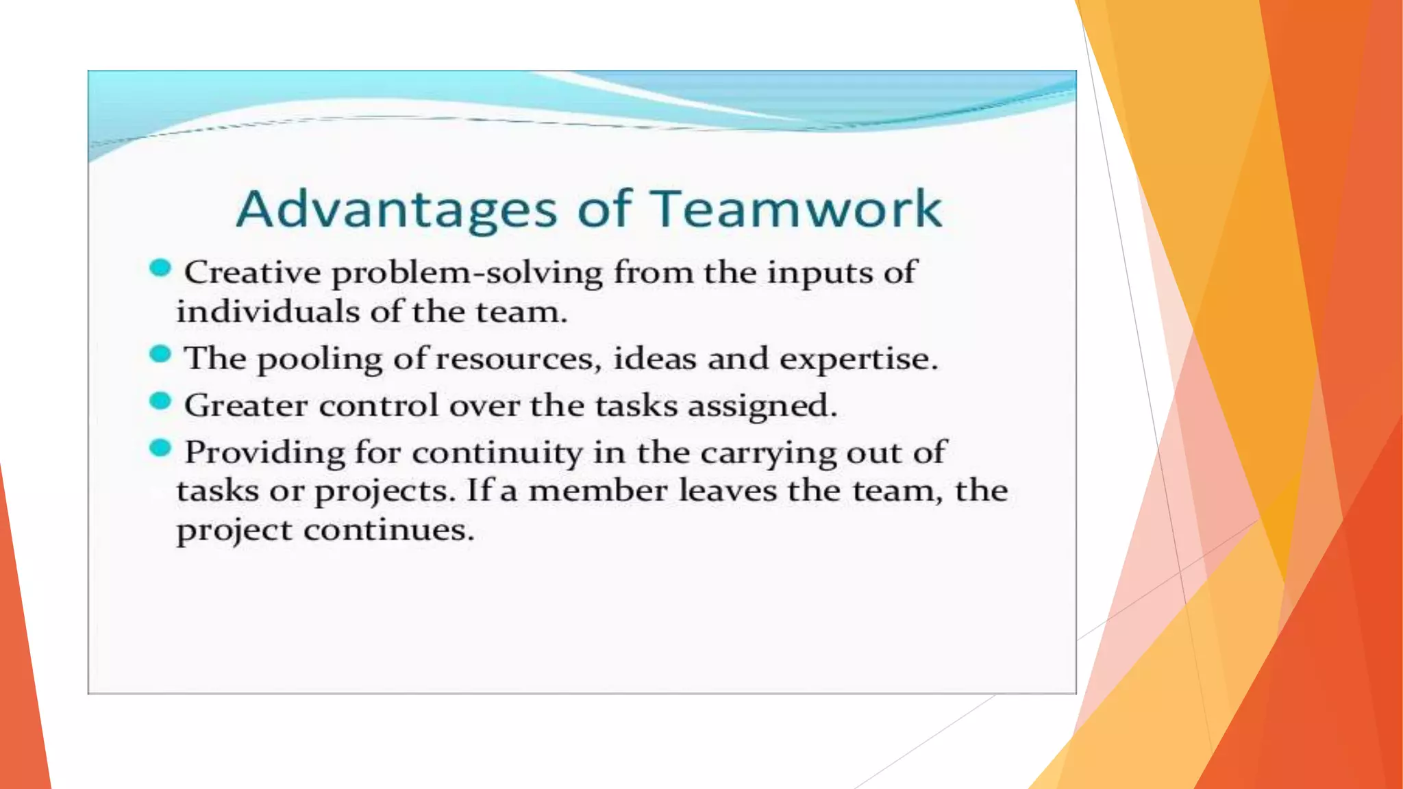 1.advantages and disadvantages of team work By Mr Allah Dad Khan ...