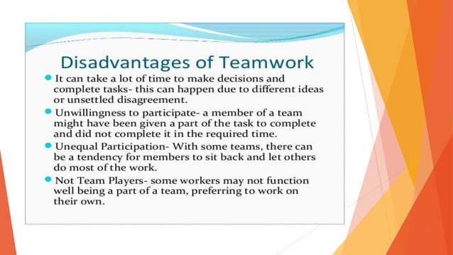 1.advantages and disadvantages of team work By Mr Allah Dad Khan ...