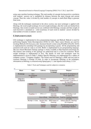 Machine Learning Techniques with Ontology for Subjective Answer Evaluation | PDF