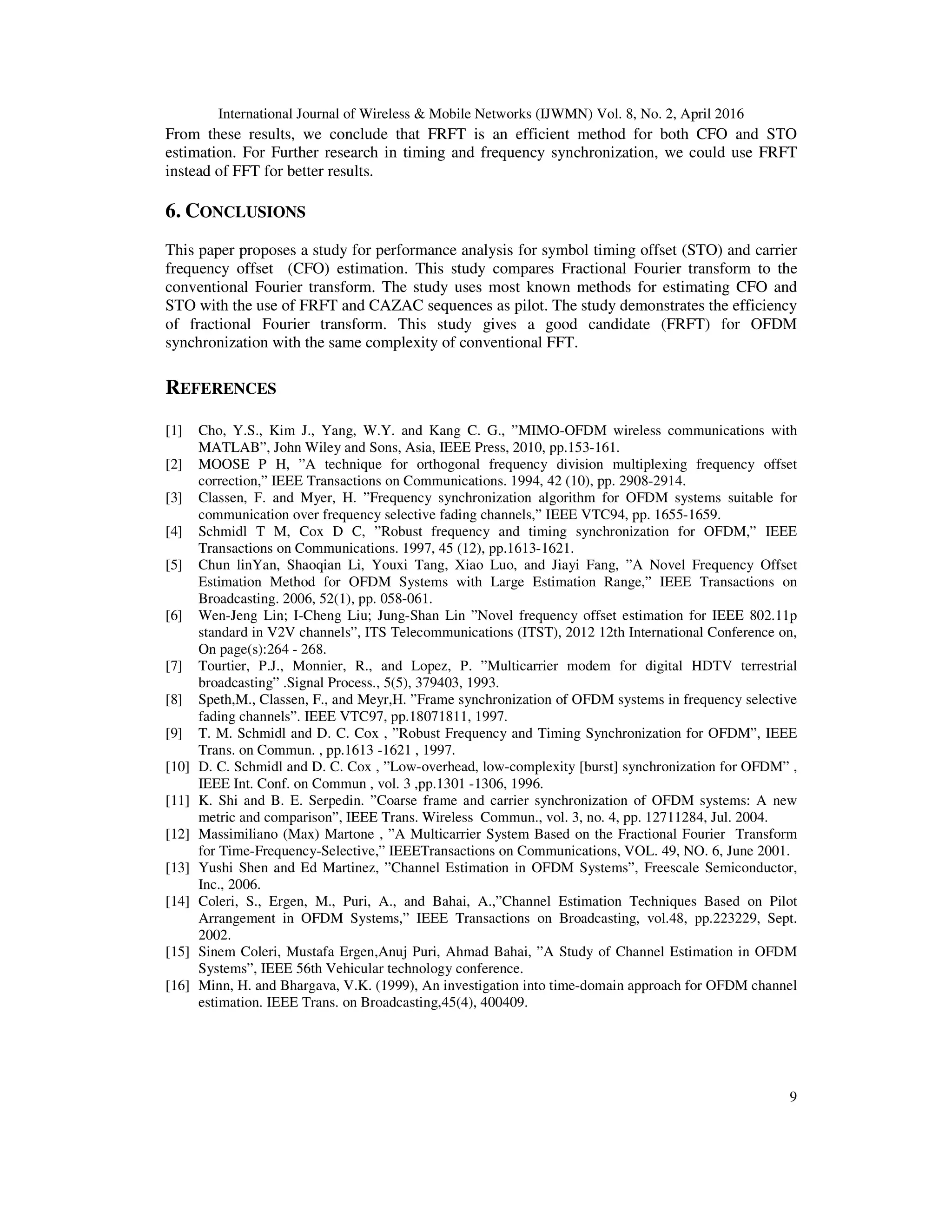 Analyse Performance Of Fractional Fourier Transform On Timing And