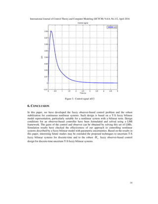 Controller Design Based On Fuzzy Observers For T-S Fuzzy Bilinear Models | PDF