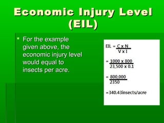 Economic Concept of Pest Management | PPT