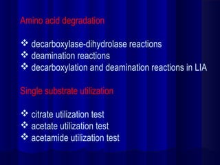 Biochemical tests (1st part) | PPT